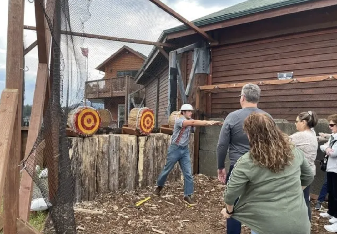 Great Alaskan Lumberjack Show & Axe Throwing Challenge at Ward Cove ...